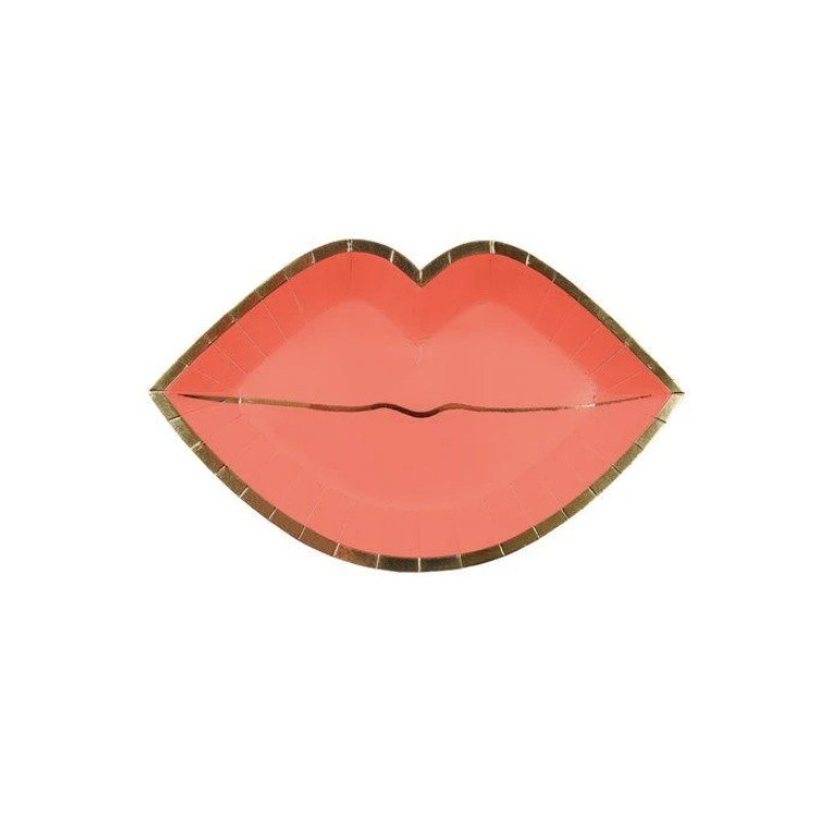 Pink Lips Canape Plates – Ralph and Luna Party Shop